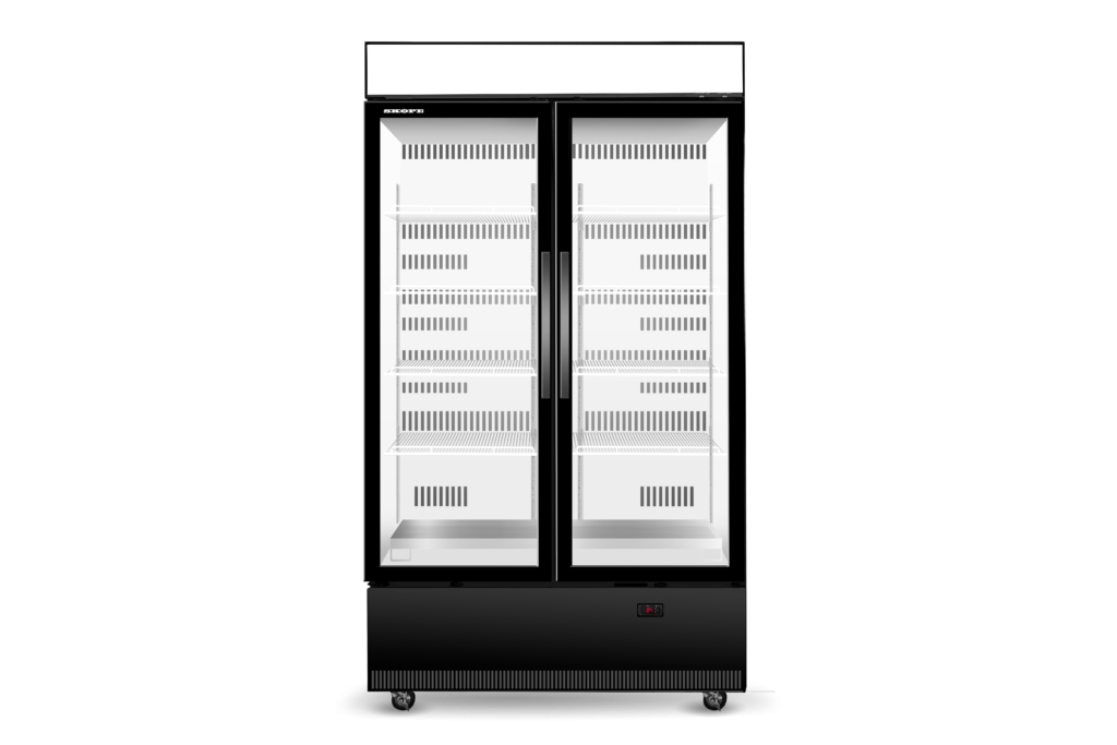 SKOPE Economy Bottom Mount 2 Glass Door Display Fridge | Upright ...